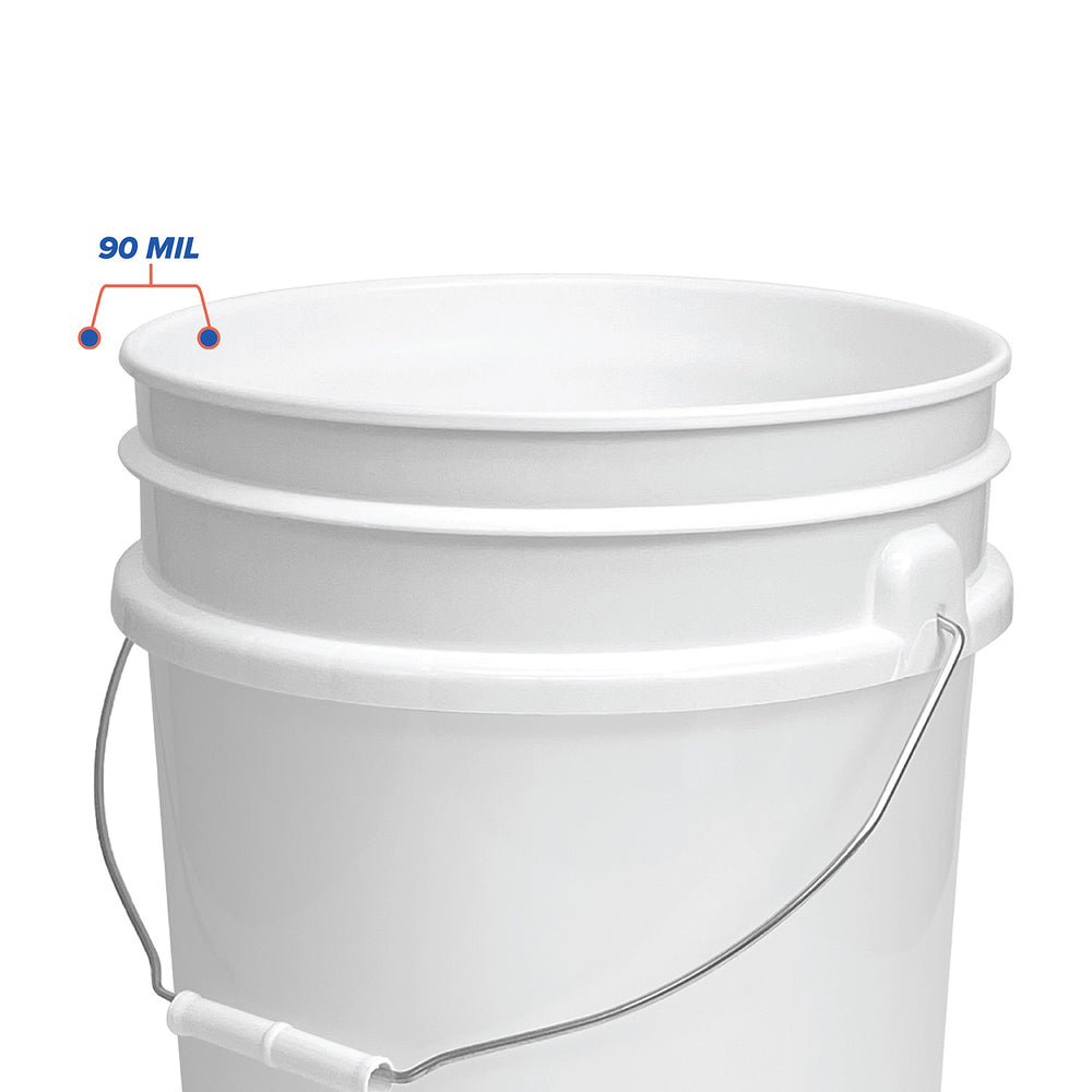 5 Gallon Bucket | 90 Mil Heavy Duty & BPA Free - Made in USA