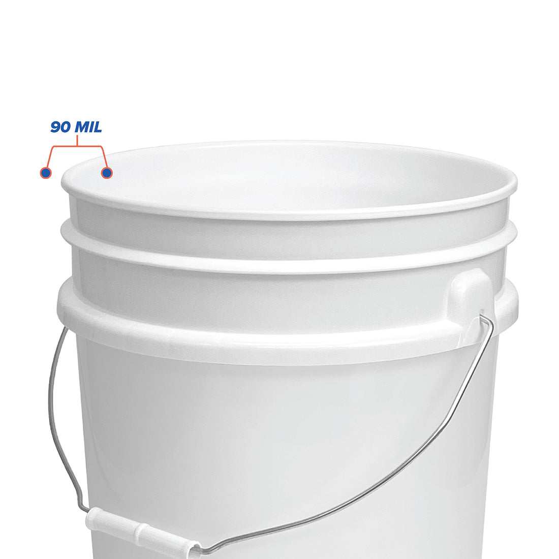 5 Gallon Bucket | 90 Mil Heavy Duty & BPA Free - Made in USA